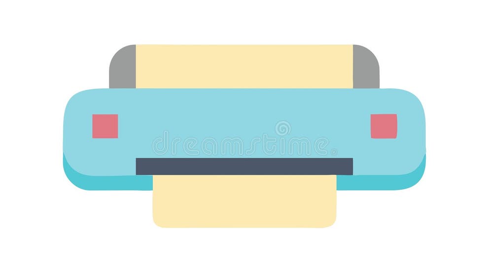 Printer Output Device Flat Design Icon, Vector Design Generative AI ...