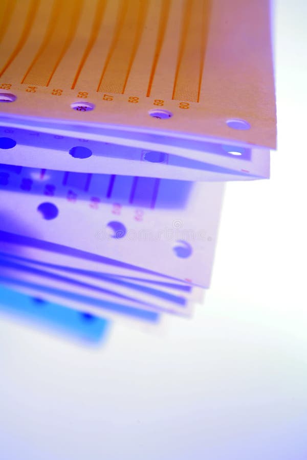 Computer Printer Paper Sheets Stock Image - Image of computer, colorful ...