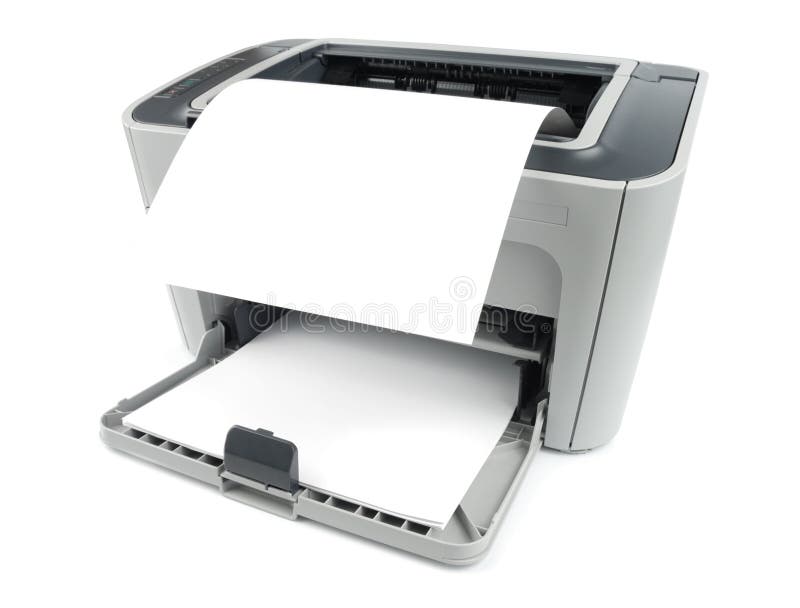Printer with Paper stock photo. Image of device, concept - 9115944