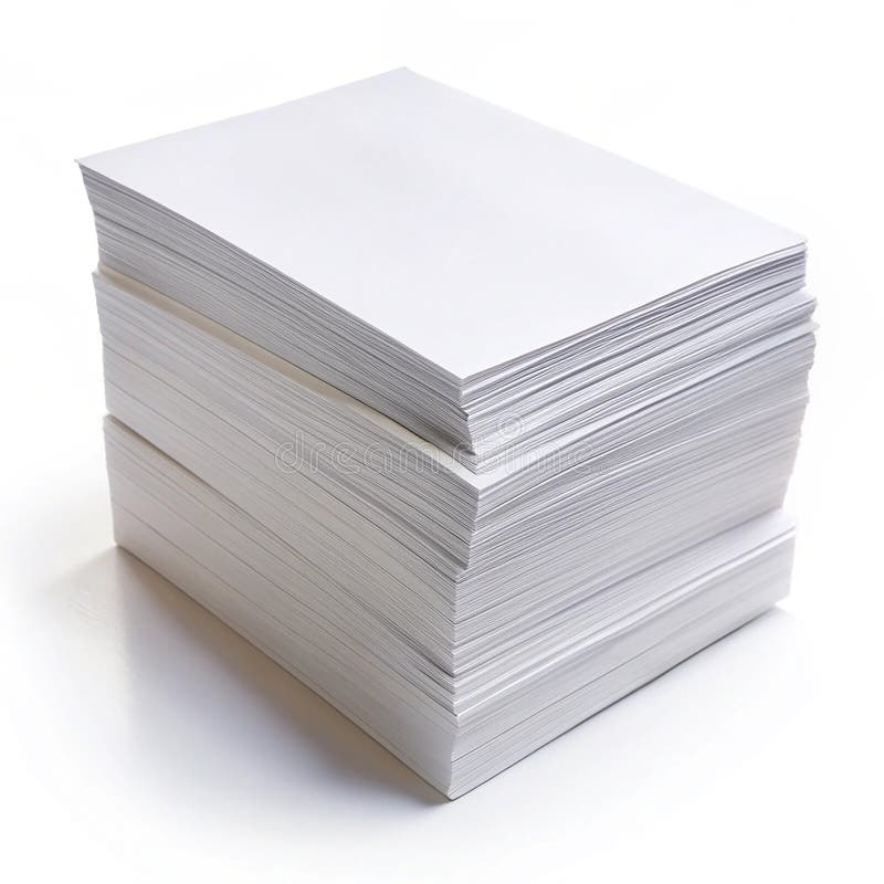 Printer Paper Ream on White Background Stock Illustration ...