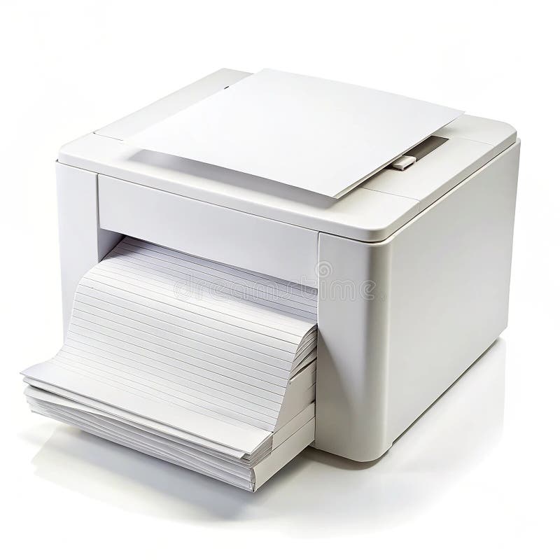 Printer Paper Ream on White Background Stock Illustration ...