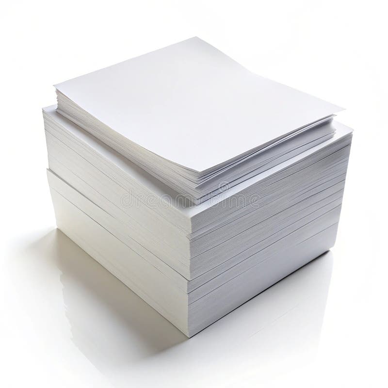 Printer Paper Ream on White Background Stock Illustration ...