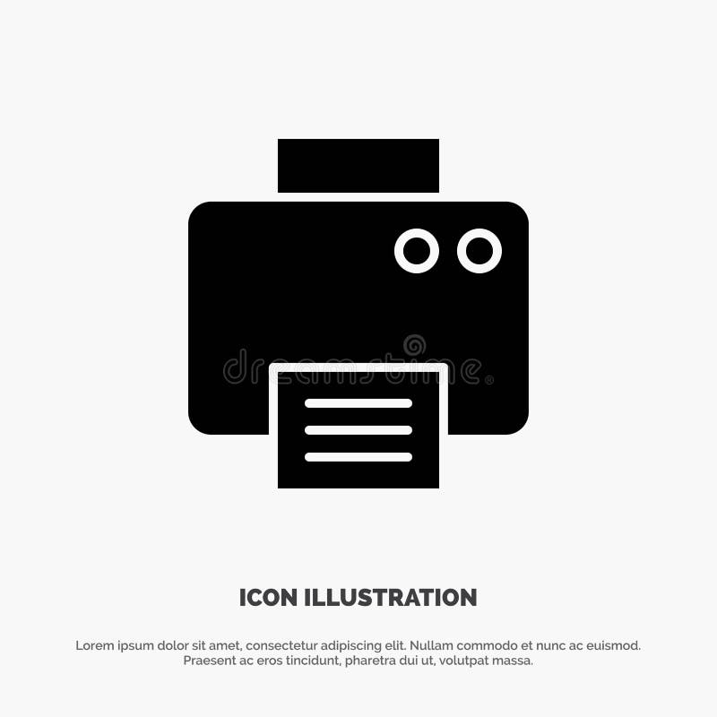 Printer, Print, Printed, Machine Solid Glyph Icon Vector Stock Vector ... Printer, Print, Printed, Machine Solid Glyph Icon Vector Stock Vector ...