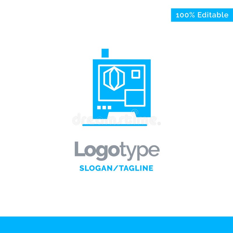Printer, Printing, 3d, Scanner Blue Business Logo Template Stock Vector ...