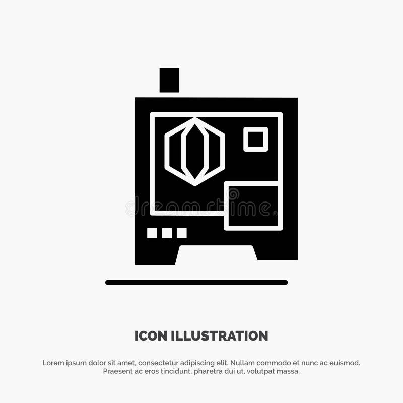 3D Scanner Solid Icon. 3d Scanning Vector Illustration Isolated on ...