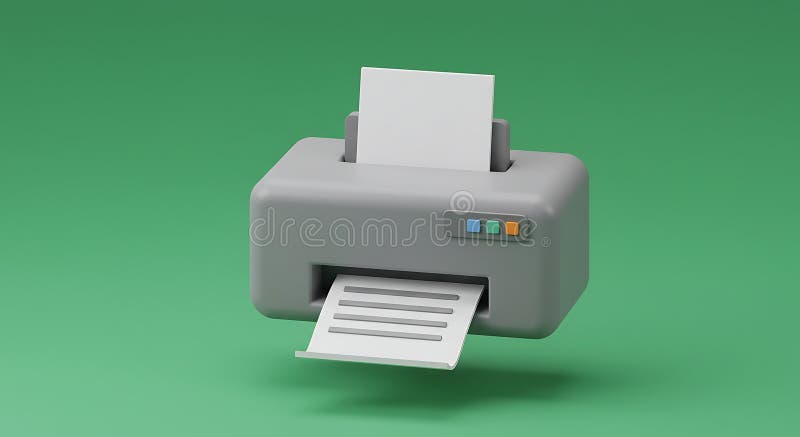 Printing Document Gray Printer Green Background Stock Photos - Free ...