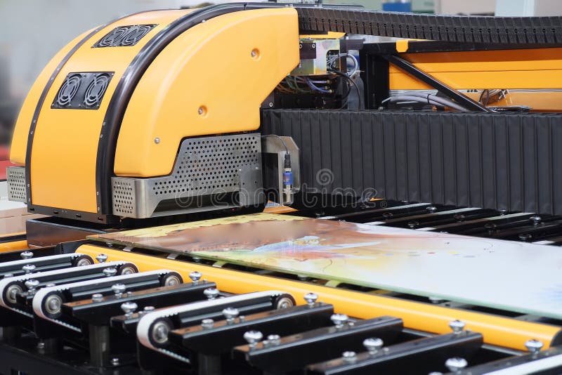 Printer For Printing On Glass Stock Image - Image of background ...