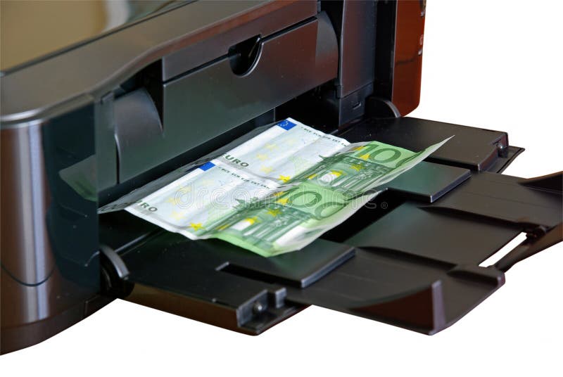 Printer printing money stock vector. Illustration of inkjet - 16929034