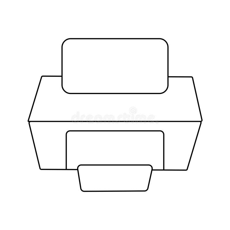 Printer Coloring Page Stock Illustrations – 25 Printer Coloring Page ...