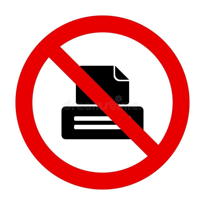 No Printer Icon Vector Stock Illustrations – 123 No Printer Icon Vector ...