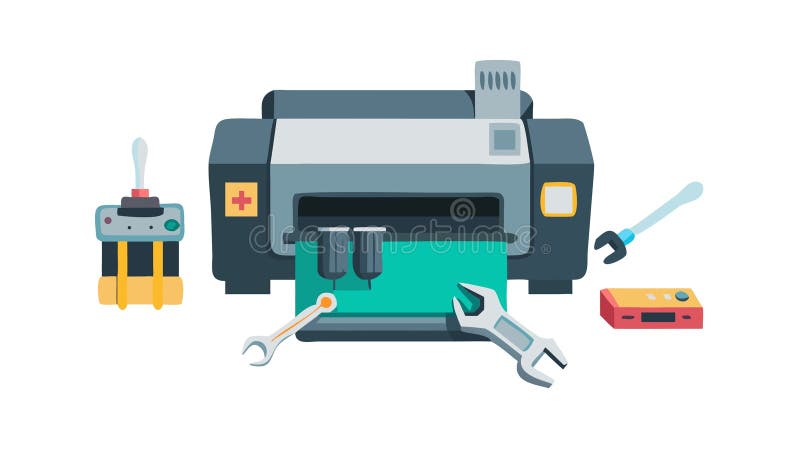 Printer Repair and Maintenance with Tools Services, Vector Design ...