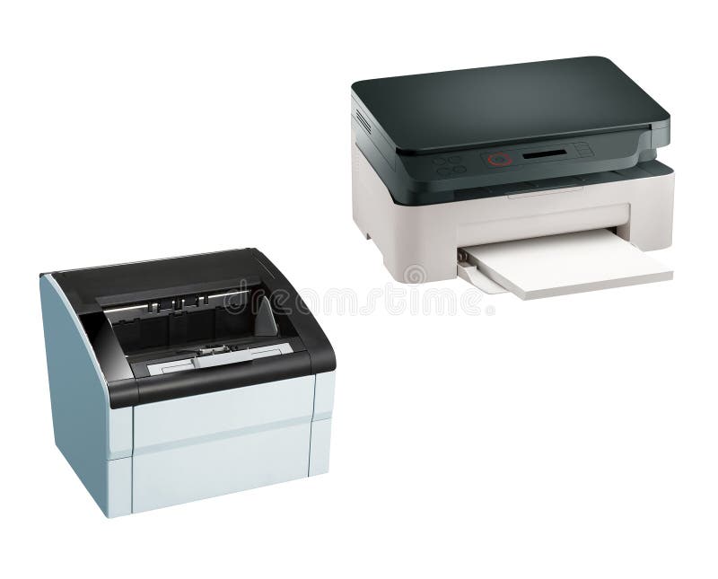 All in One Printer Scaner Isolated Stock Image - Image of open, print ...