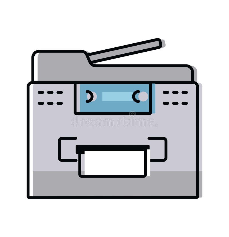 Printer Scanner Copier Simple Color Vector Illustration Stock Vector ...