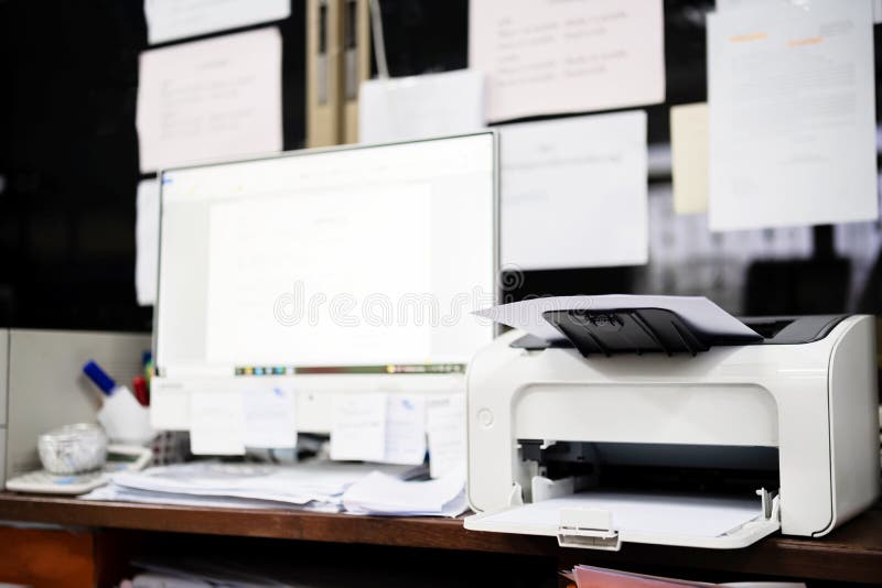 Printer Scanner or Laser Copy Machine in Office Stock Image - Image of ...