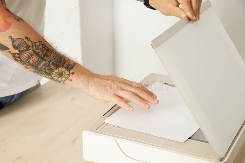 Printer scanner set stock image. Image of concept, device - 74822015