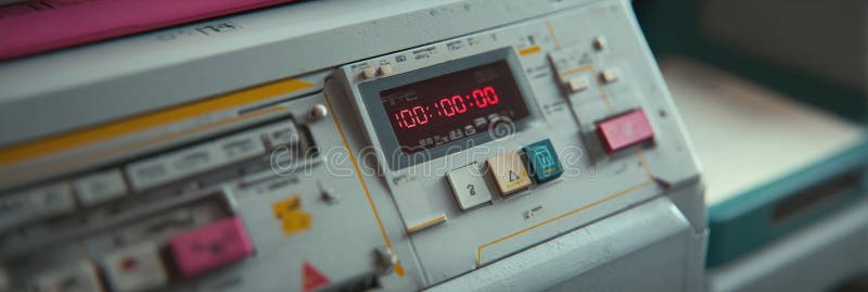 Printer Screen Displaying Paper Jam Alert in Retro Interface with Clean ...