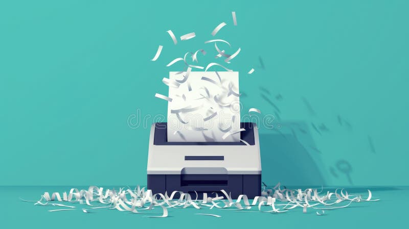 A Printer with a Sheet of Paper Flying Out of it. Perfect for ...