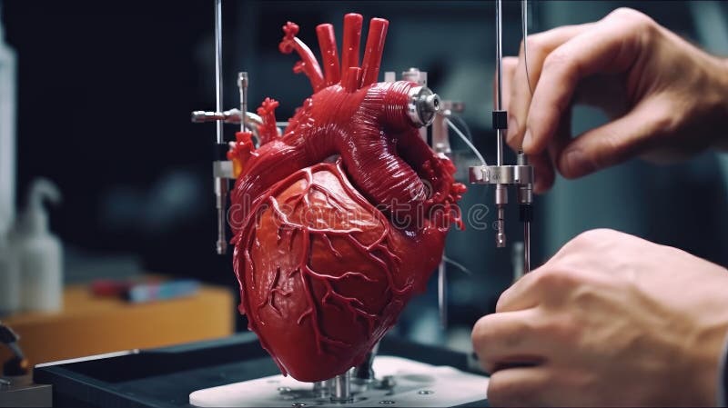 A Printer is Shown Producing a Human Heart, Potentially through Stock ...