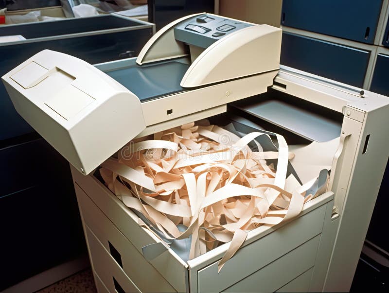 Printer Shredder in Automated Office Stock Illustration - Illustration ...
