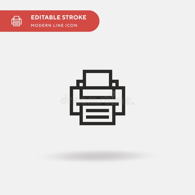 Printer Simple Vector Icon. Illustration Symbol Design Template for Web ...