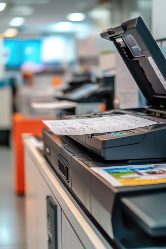 A Printer Sitting on a Counter with a Simple Design and Functional ...