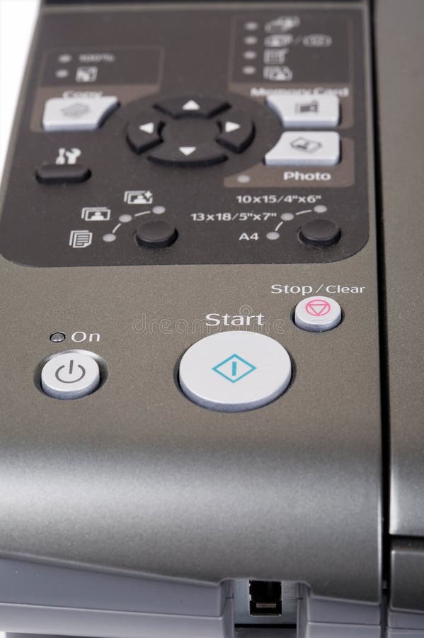 Printer Start Button stock image. Image of modern, computer - 4121485