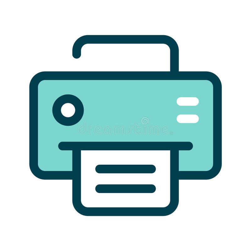 A Printer Symbolizing Printing Documents or Files Stock Vector ...