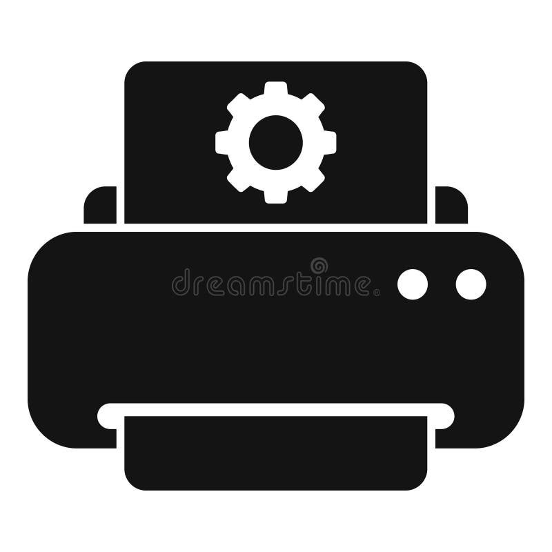 Printer Technical Document Icon Simple Vector. Paper Manual Stock ...
