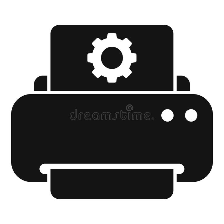 Printer Technical Document Icon Simple Vector. Paper Manual Stock Illustration - Illustration of ...