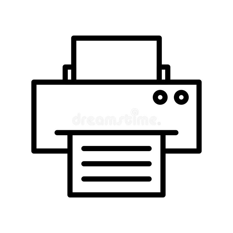 Printer line vector icon stock vector. Illustration of pictogram ...