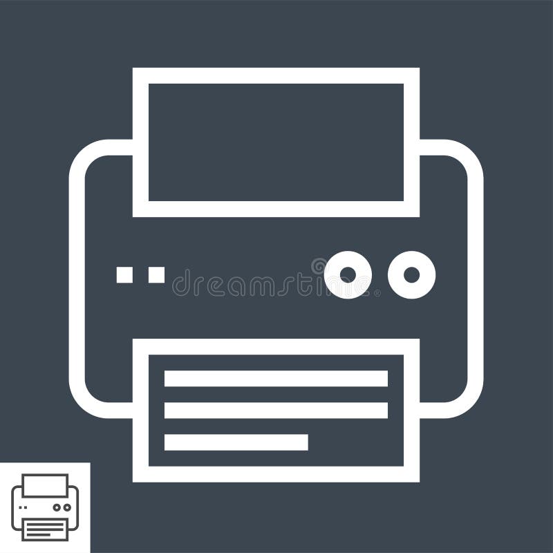 Printer Line Icon stock vector. Illustration of symbol - 90677860
