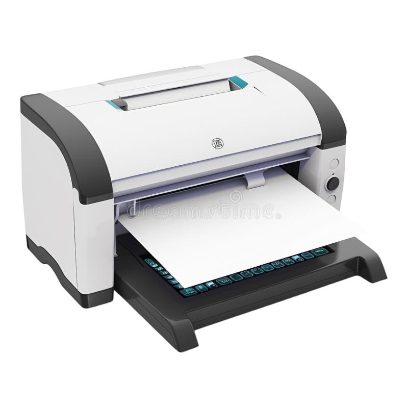 Printer on Transparent Background Stock Illustration - Illustration of ...