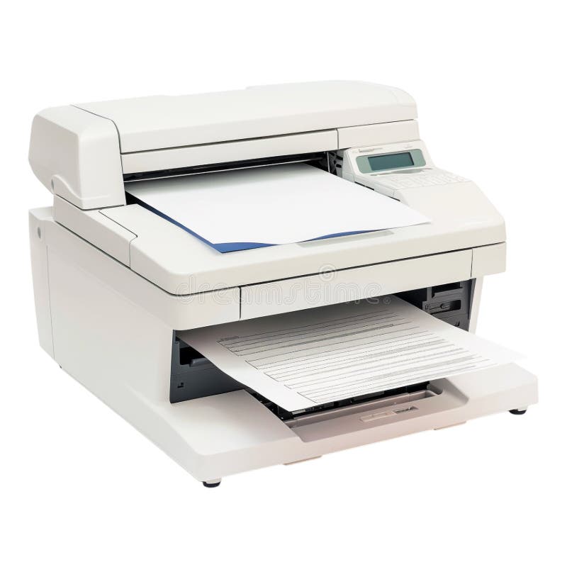 Printer on Transparent Background Stock Illustration - Illustration of ...