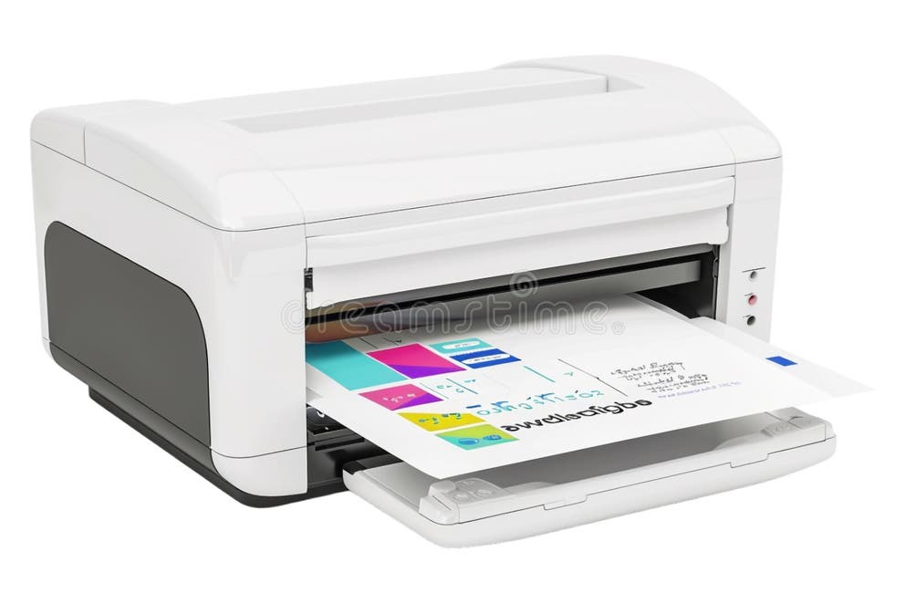 Printer on Transparent Background Stock Illustration - Illustration of ...