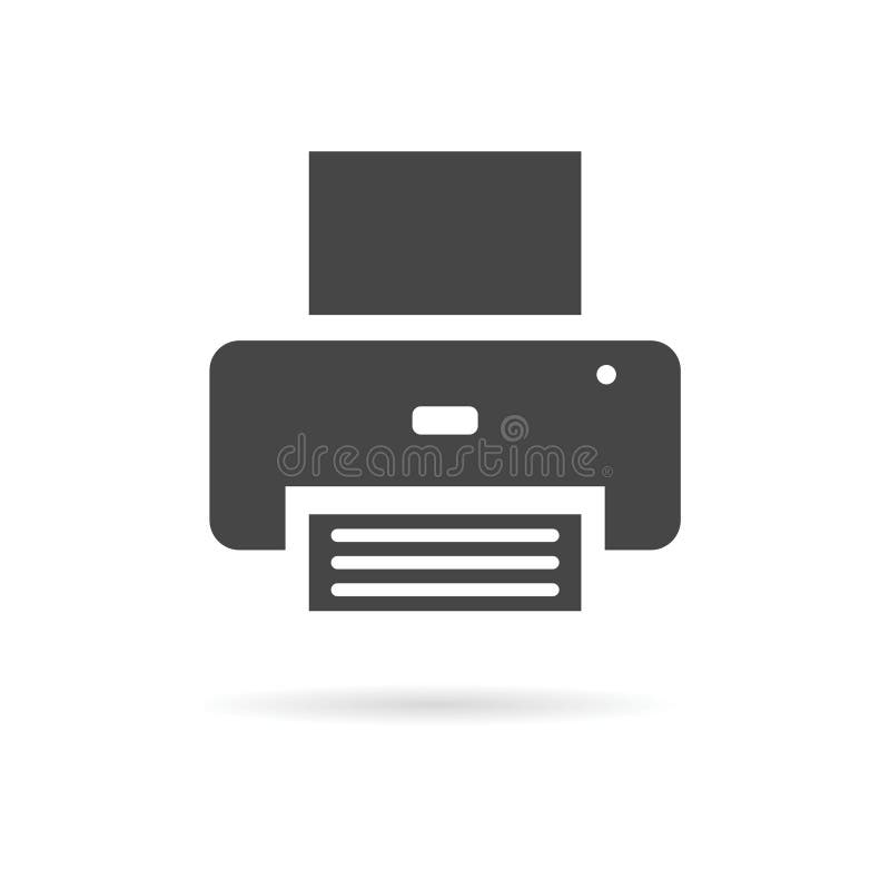 Printer - vector icon stock vector. Illustration of isolated - 118859527