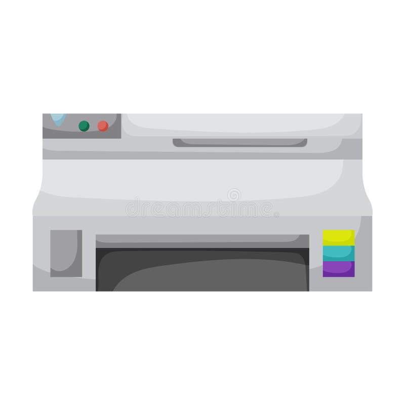 Printer Vector Icon.Cartoon Vector Icon Isolated on White Background ...