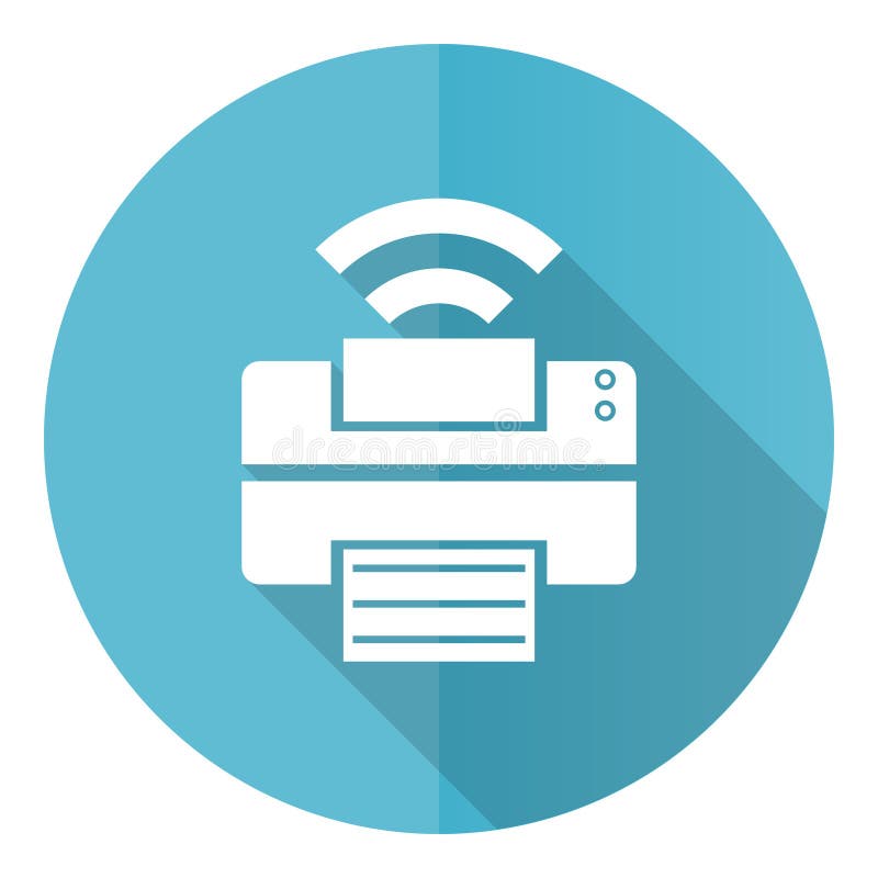Printer Icon Set, Vector Illustration in 6 Colors Options for Webdesign ...