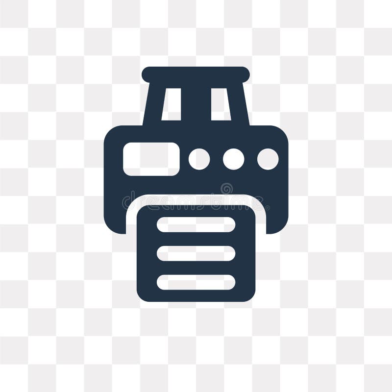 Printer Vector Icon Isolated on Transparent Background, Printer Stock ...