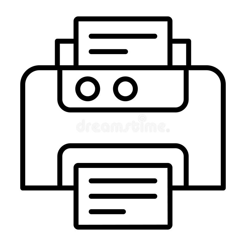 Printer Vector Icon Isolated on White Background Stock Vector ...