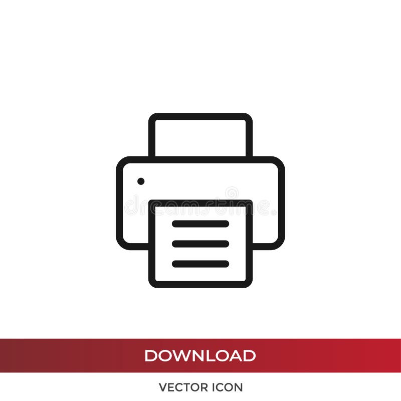 Printer Vector Icon in Modern Design Style for Web Site and Mobile App ...