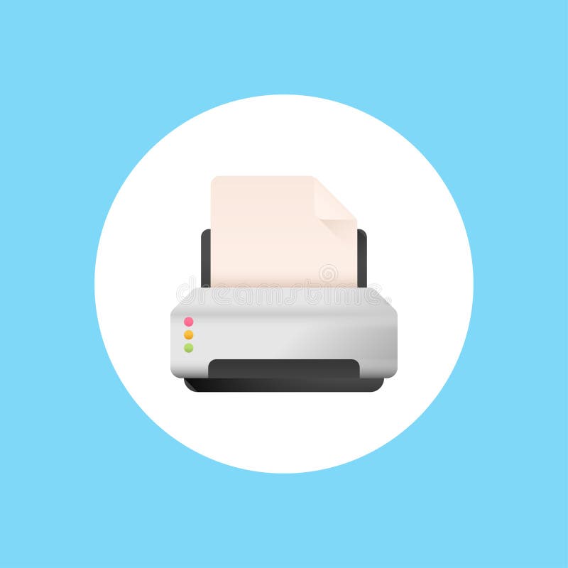 Printer Vector Icon Sign Symbol Stock Vector - Illustration of computer ...