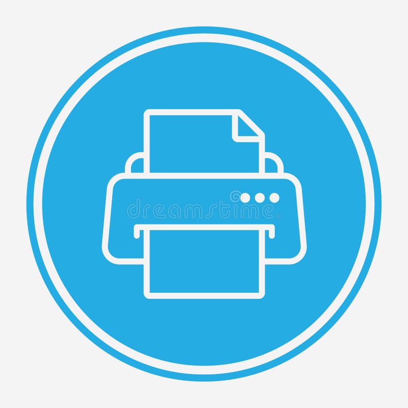 Printer Vector Icon Sign Symbol Stock Vector - Illustration of line ...