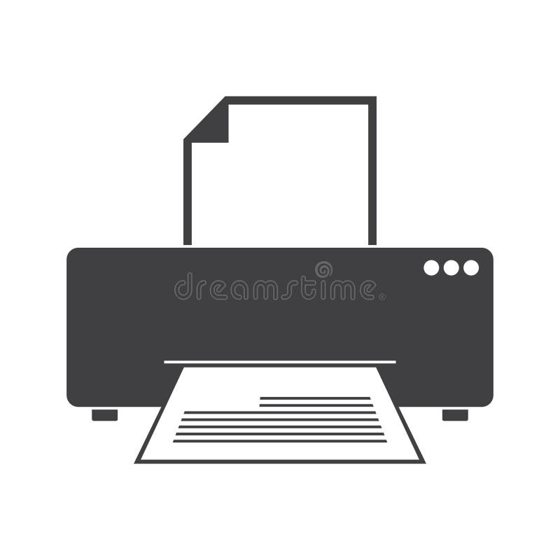 Printer. Vector Illustration Decorative Background Design Stock ...