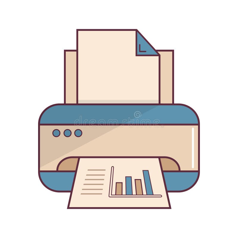 Printer. Vector Illustration Decorative Design Stock Vector ...