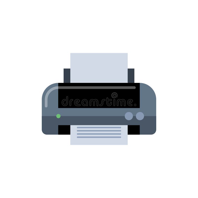 Printer Vector Illustration in Simple Flat Style Stock Vector ...