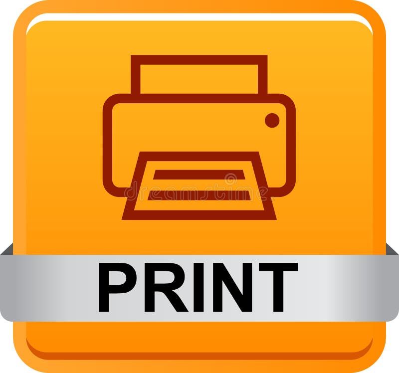 Printer web button stock vector. Illustration of data - 119120755