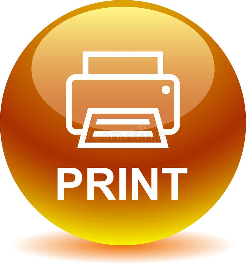 Printer web button icon stock vector. Illustration of abstract - 119120650