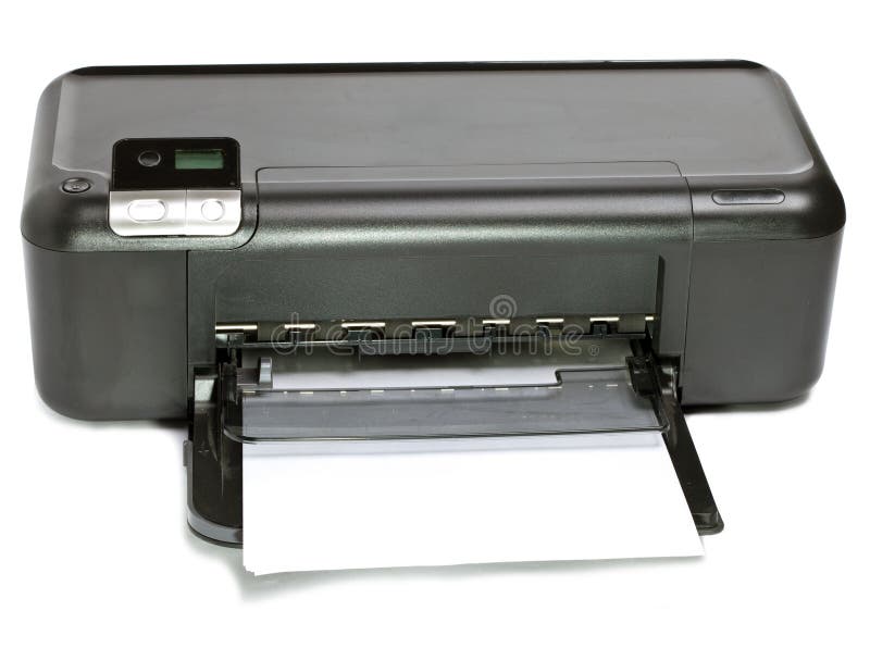 The Inkjet Printer on a White Background Stock Image - Image of ...