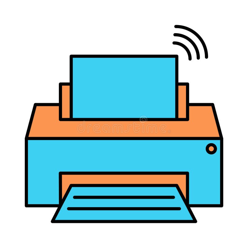 Printer, Wifi, Fax, Electronic Device, Digital Printer Icon Stock Vector - Illustration of print ...