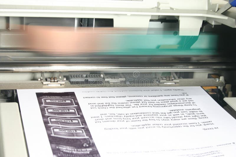 Printer at work stock photo. Image of process, connection - 460330